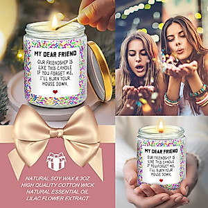 Birthday Gifts for Women Best Friends, Friendship Gifts for Women BFF Gifts Birthday Gifts for Friends Female, Sister Gifts from Sister Lavender Scented Candles Funny Gifts for Women, Her, Friends…