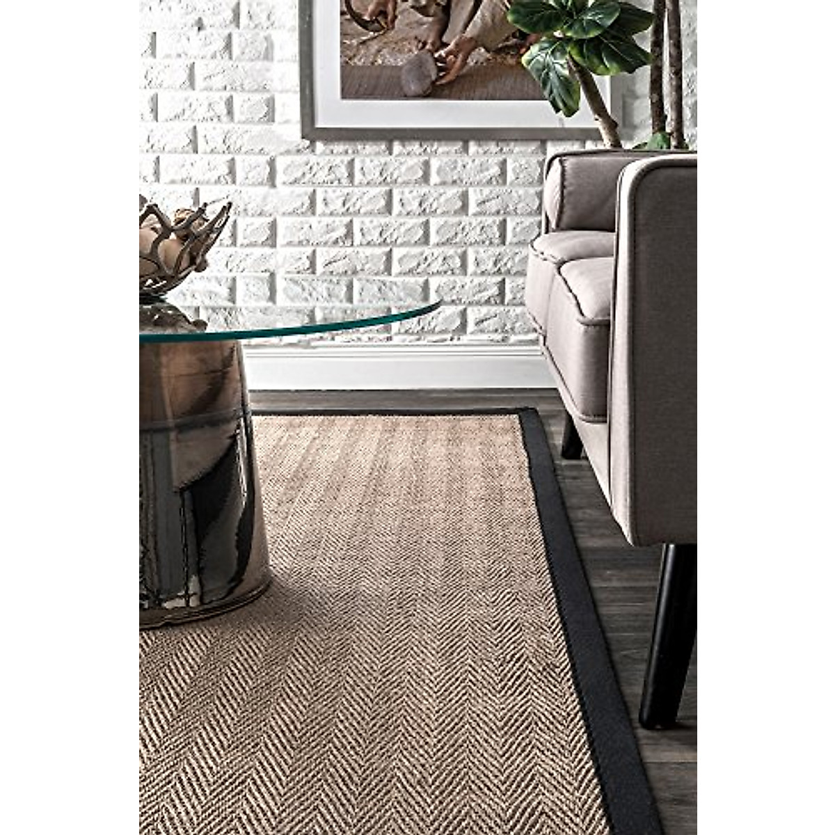 nuLOOM Lauren Casual Solid Area Rug, 3' x 5', Black