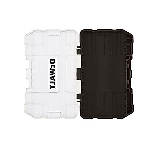 DEWALT ToughCase Tool Box, For Plastic Small Parts, 1-Compartment Organizer, Clip Latch For Secure Closing (DWASTCASEBLK)