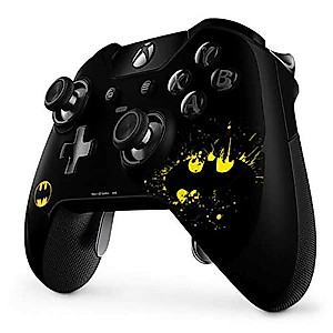 Skinit Decal Gaming Skin Compatible with Xbox One Elite Controller - Officially Licensed Warner Bros Batman Logo Yellow Splash Design