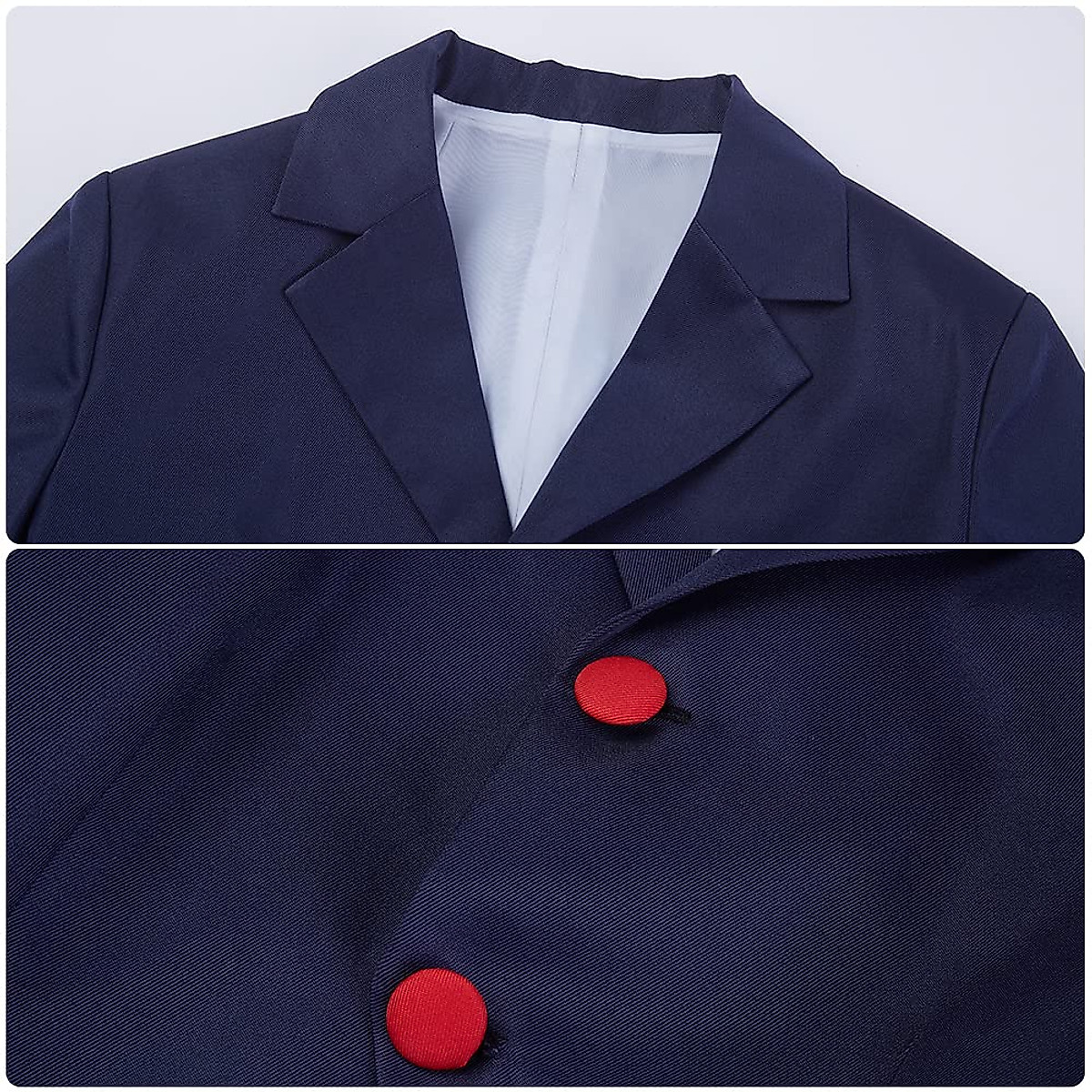 Weixu Anime Moxxie Cosplay Costume Men Tuxedo Uniform Outfit with Tail Halloween Carnival Party Suit L