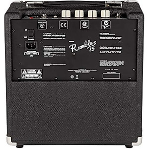Fender Rumble 15 Bass Combo Amplifier Bundle with Instrument Cable and Austin Bazaar Instructional DVD
