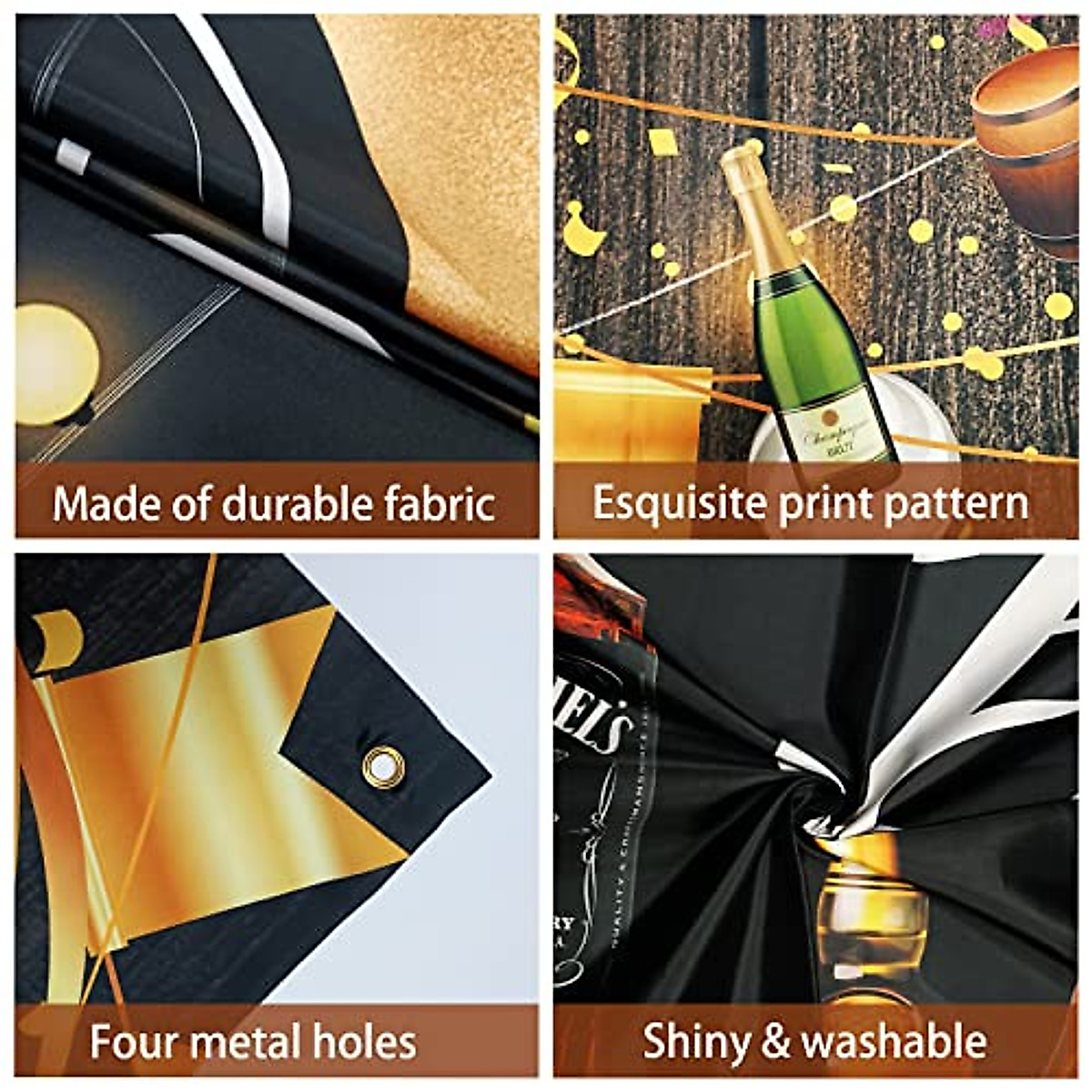 Whiskey Backdrop,7x5FT Whiskey Background Whiskey Banner Whiskey Party Supplies Whiskey Birthday Party Decorations for Men