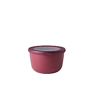 MEPAL, Cirqula Multi Food Storage and Serving Bowl with Lid, Food Prep Container, Nordic Berry, 1 Quart (1 Liter, 34 ounces), 1 Count