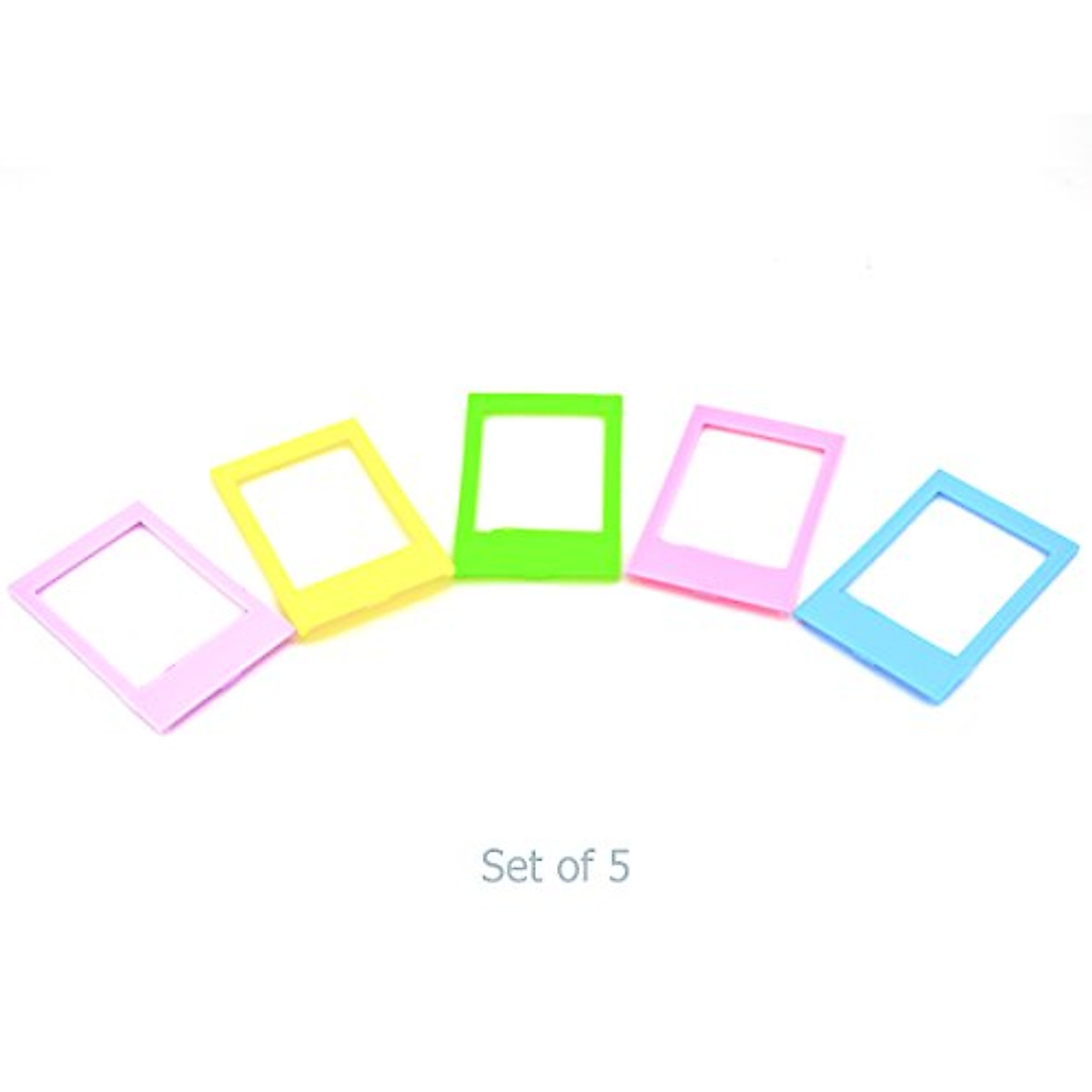 Fujifilm Instax Mini Five Pack Instant Film Photo Frames,Hellohelio 5 Colorful 3 Inch Borders, Set of 5