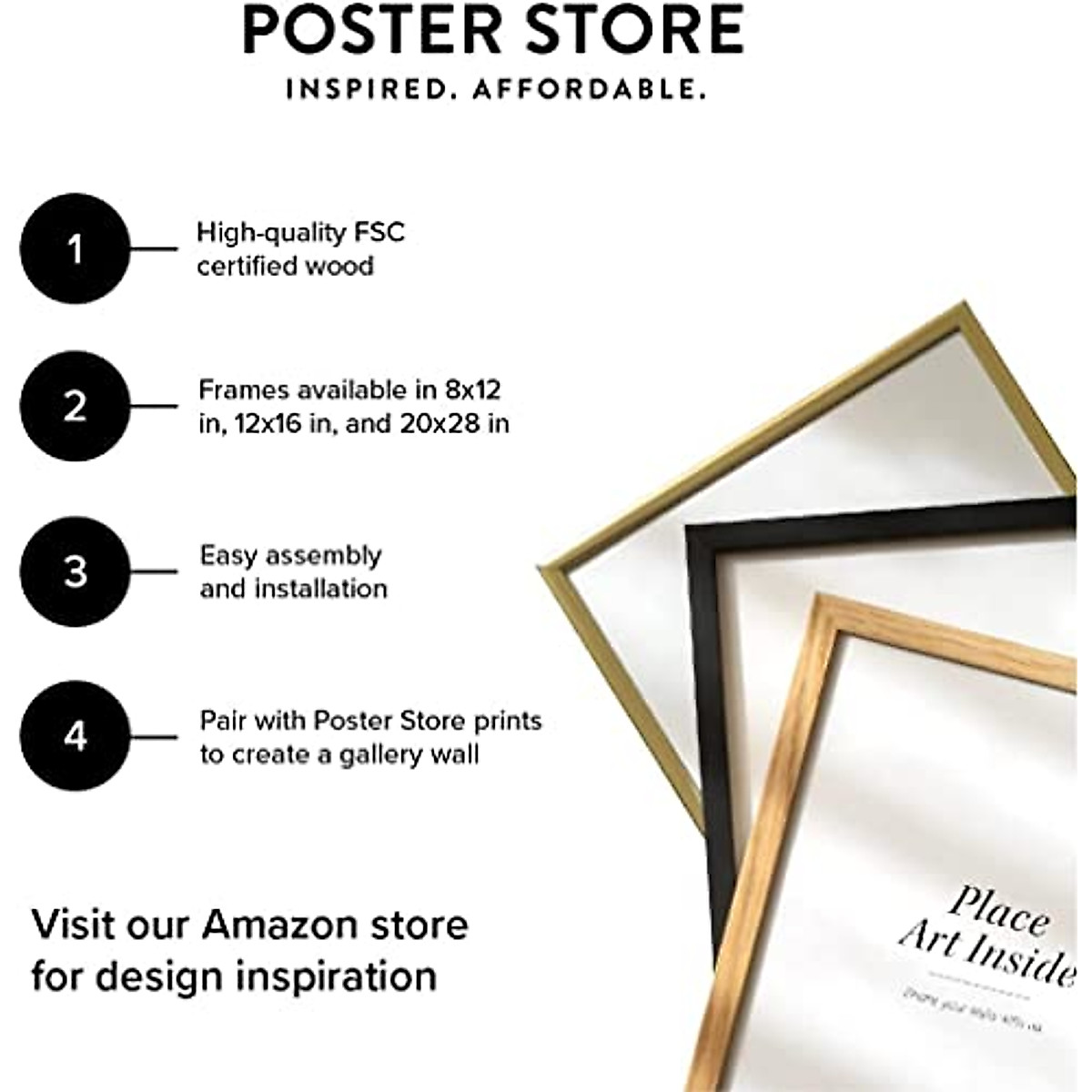 Poster Store 8x12 Oak Wood Picture Frame