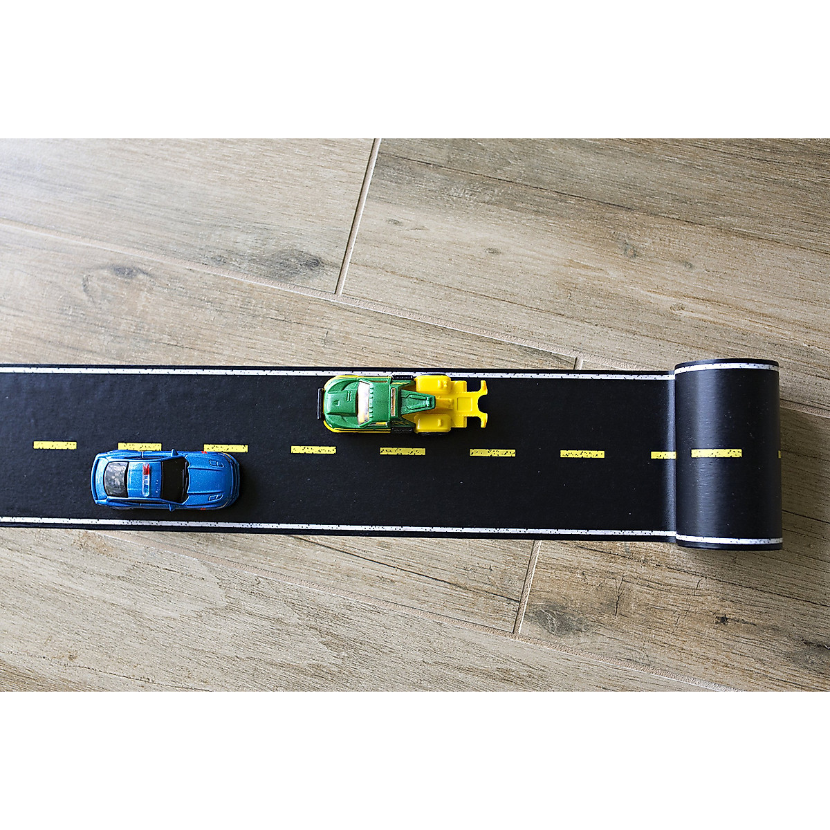 Car Tape, Extra Long and Wide! 3.5 in x 50 ft, Toy Car Road Tape Track for Kids, Great Accessory to Die Cast Cars and Train Sets. Sticker with Printed Street to Play on Floors.