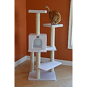 Armarkat B5701 57-Inch Cat Tree, Ivory