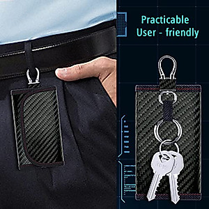 Faraday Key Fob Protector, 2 Pack Faraday Bags for Key Fob Signal Blocker, New Upgrade RFID Car Key Fob Protector Blocking Faraday Pouch Case Cage