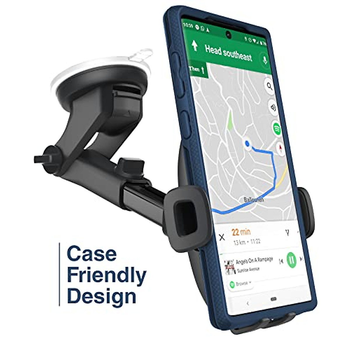 Encased Car Mount Phone Holder for Samsung Galaxy Models - Car Mount Holder for S9/S10/S20/S21/S22 S23 Ultra/Plus/Note (Windshield/Dashboard Compatible)