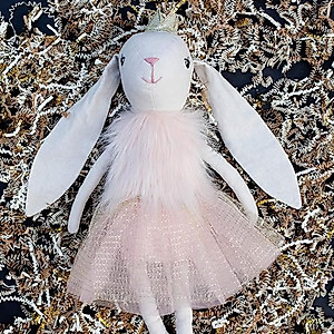 MON AMI Princess Bunny Stuffed Doll - 18", Soft & Cuddly Plush Animal Doll for Kids of All Ages, Use as Toy or Room Décor