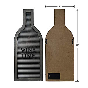 PRINZ Bar Decorative Light Up Wine Bottle Cork Holder Letter Box, Black/Brown