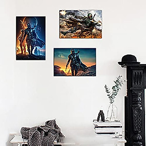 QIXIANG The Child Mandalorian and Mando Poster HD Movie Print Canvas Poster for Fans Gifts Walls Art Decor Canvas Wall Art The Baby Poster Wall Art Home Decor Mural painting