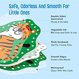 9 Pieces Kids Lacing Cards, Double Sided Sewing Cards in 9 Wild Animals with 9 Colorful Laces, Imagination Development Lacing Toys Games for Children Educational and Learning Activity