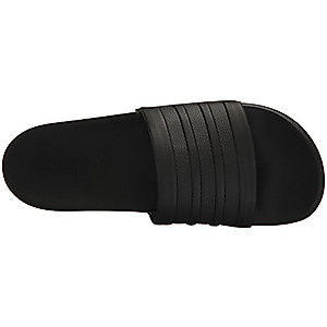 adidas Women's Adilette Comfort Slides Sandal, Black/Black/Black, 5