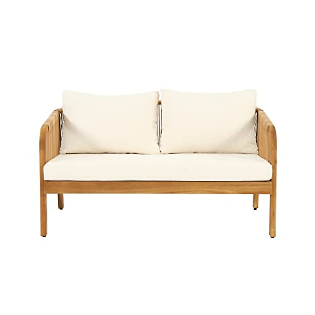 Christopher Knight Home Jabe Chat Set, Beige + Teak + Light Brown