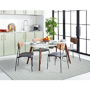 SAFAVIEH Montauk Collection Area Rug - 8' x 10', Light Blue & Ivory, Handmade Greek Key Cotton, Ideal for High Traffic Areas in Living Room, Bedroom (MTK724K)