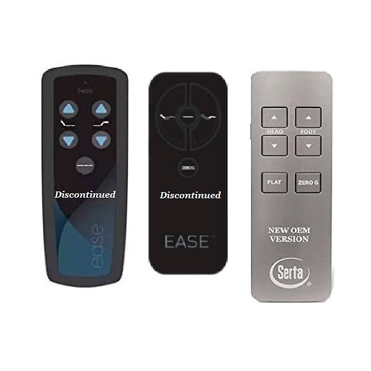 Replacement Remote Control Compatible with Sealy Ease (All Versions) Adjustable Bed (New Silver Serta Remote)