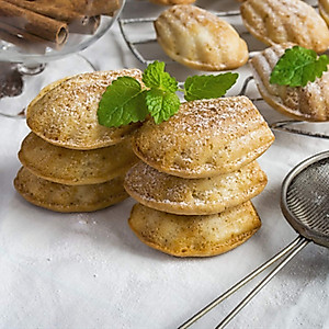 TAOUNOA Madeleine Pans, 12-Well Nonstick Baking Pans Set of 2, Heavy Duty Shell Shaped Mini Cookies Cake Mold Pan