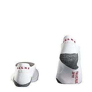 FALKE Men's RU5 Race Invisible Running Socks, No Show, Ultralight Cushion, Athletic Sock, Breathable Quick Dry, Nylon, White (White-Mix 2020), 9-10, 1 Pair