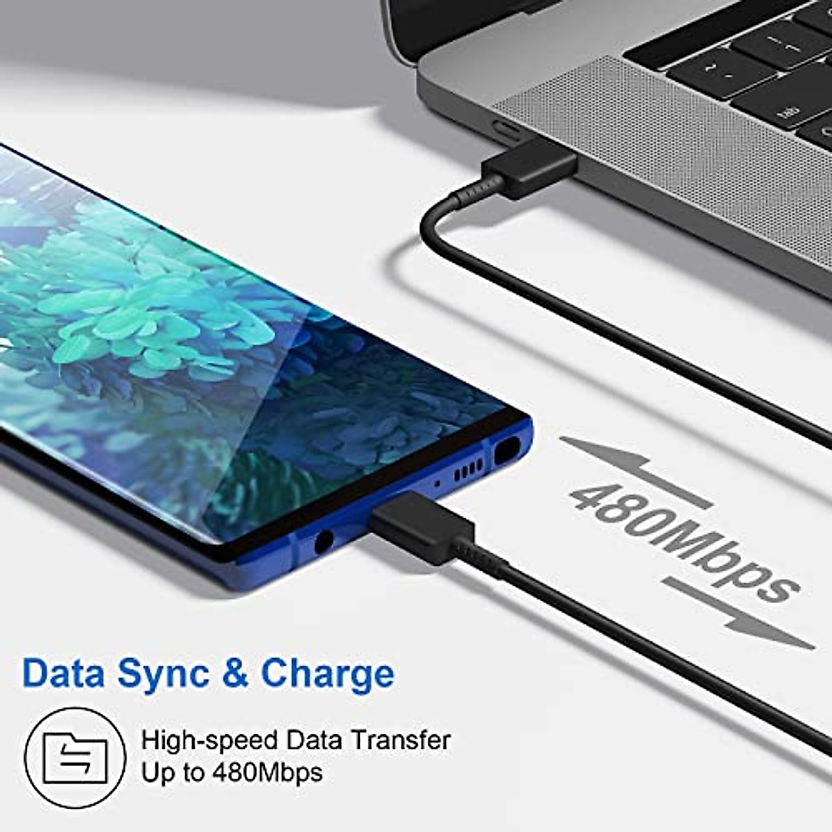 Type C Charger 2-Pack, 25W Super Fast Charger Type C Charging Block for Samsung Galaxy S23/S22/S22 Ultra/S21/S21+/S20/S20+/S10E/Note 20 Ultra/Note 10/Z Fold 3 with 6FT C to C Android Charger Cable