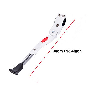 LERTREE Bicycle Kickstand Aluminum Alloy Kickstand Adjustable Bike Side Stand Cycling Accessories (White)