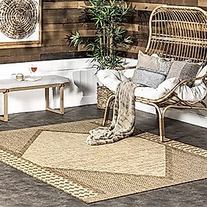 nuLOOM Shawn Bold Diamond Indoor/Outdoor Area Rug, 5' x 8', Beige