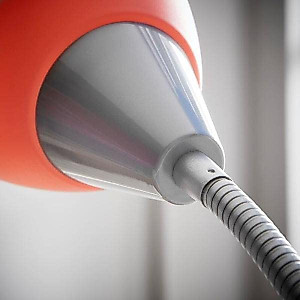 Medusa Multi Head Standing Lamp Bedroom Light with 5 Adjustable Multi-Colored Acrylic Reading Shades - 5 Light Floor Lamp Adjustable Lamp (Silver)