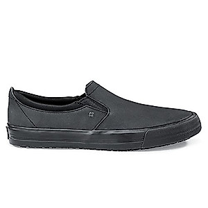 Shoes for Crews Ollie II, Mens, Women's, Unisex Slip Resistant Work Shoe Sneaker, Black Leather, Men's Size 13/Women's Size 14.5