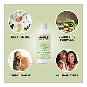 Oily Hair and Scalp Shampoo and Conditioner by Degrease - Oil-Control Haircare for Men and Women, Sulfate, Silicone and Paraben-Free with Pure Essential Oils, 16oz Each