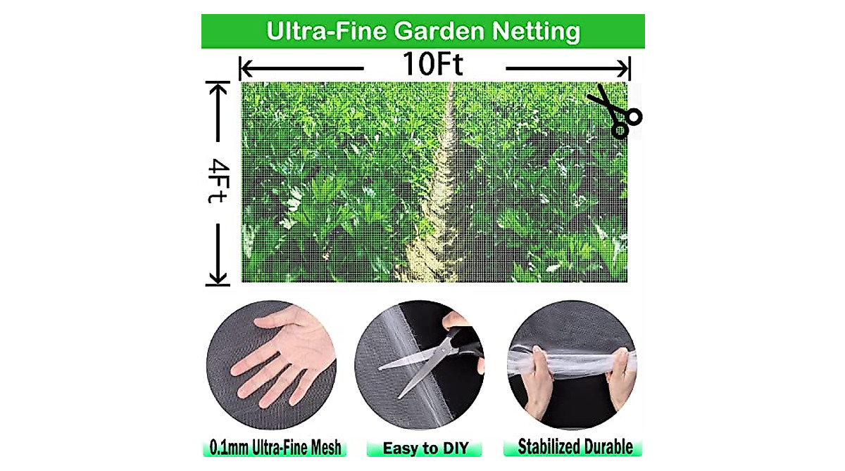 Effective Garden Netting 4x10ft - Protect Plants & Veggies