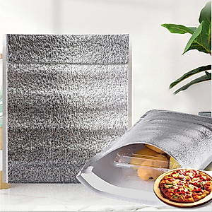 SMILCO Reusable Insulation Bags Thermal Box Liners Metalized Box Liners Lunch Food Box Shopping Bag Insulation Lining Waterproof Insulation Package (25 Pack/ 8 In x 11 In)…