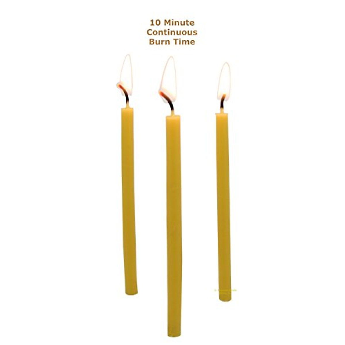 Beeswax Candle Works, 5-Inch Birthday Candles (Pack of 24) 100% USA Beeswax