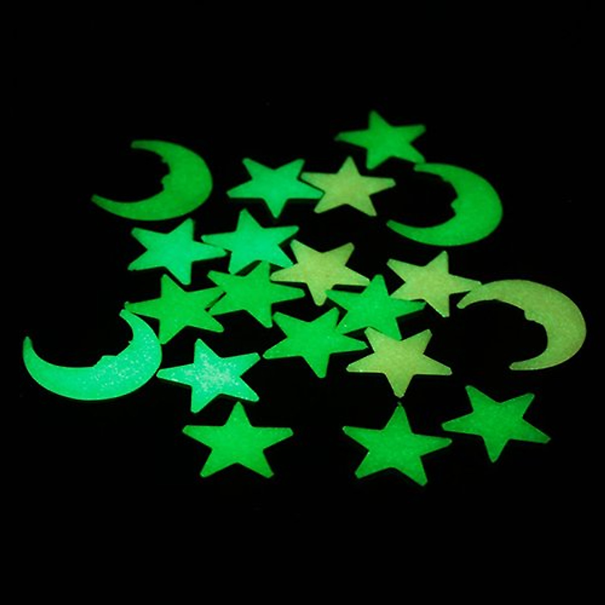 liuqingwind 20Pcs 3D Three-Dimensional Plastic Wall Paste Luminous Glow in The Dark Stars Moon Decals Party Home Decor Wall Stickers