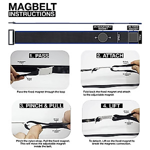 MagBelt 2 - Black Belt/Silver Buckle (Large)