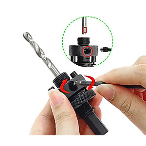 Seimneire 6-1/4 Inch Hole Saw with Heavy Duty Arbor, 1.2 Inch Cutting Depth HSS Bi-Metal Hole Drilling Cutter for Smoothly Cutting in Wood Cornhole Boards Plastic Drywall & Thin Metal