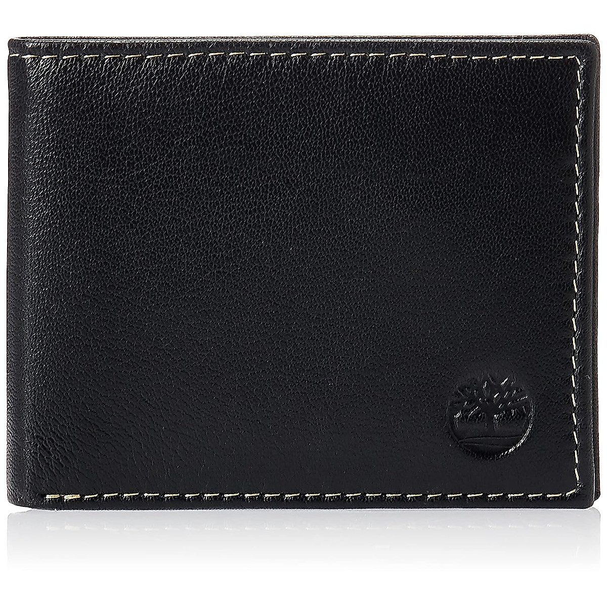 Timberland mens Leather Wallet With Attached Flip Pocket, Black (Blix), One Size