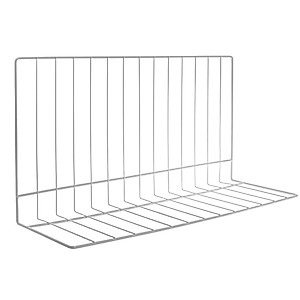 HUBERT L Shape Shelf Divider White Epoxy Coat Wire - 22"L x 8" and 12" Sides