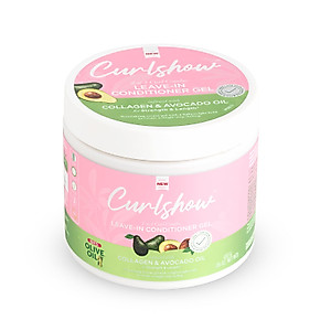 ORS Olive Oil Curlshow Leave-In Conditioner Gel Infused with Collagen & Avocado Oil for Strength & Length (16.0 oz)