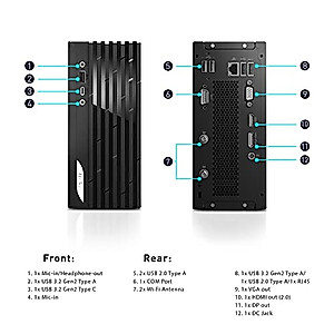 MSI PRO DP20ZA (MFF) Desktop, AMD Ryzen R7-5700G, Radeon Vega 7, 16GB Memory, 500GB SSD, WiFi 5, USB Type-C, Black, Windows 11 Home: 5M-223US