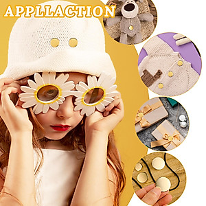 Ouligay 18pcs Metal Flat Button Gold Buttons for Blazers Golden Coat Buttons Round Shaped Sewing Button for Suit Coat Shirt Jackets Craft 15mm 20mm 25mm