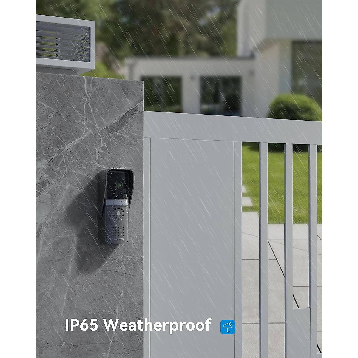 TMEZON Wired Video Intercom System, 7 Inches Video Doorbell Camera with Monitor, Wired Video Door Phone HD Camera Kits Support Unlock, Monitoring, Dual-Way Intercom for Villa Home Office Apartment