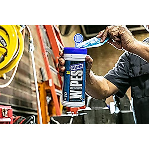 GUNK MPDW30 Multi-Purpose Degreasing Wipes 30-Count 8 x 12 inch 2-Sided Smooth or Scrubby Texture