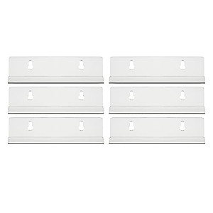 Okuna Outpost 6 Pack Clear Acrylic Shelf for Vinyl Record Display, Display Wall Shelves for Storage, Indoor Home Decor, 7 in.
