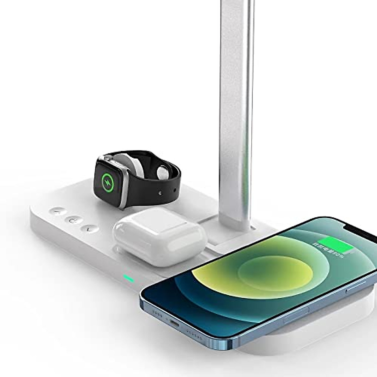 SGDSF 15W QI Quick Wireless Charger LED Desk Lamps Dimmable Eye Table Lamp Watch Charging for Home Office Light