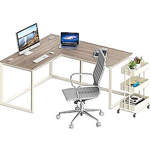 SHW Triangle-Leg L-Shaped Home Office Computer Desk
