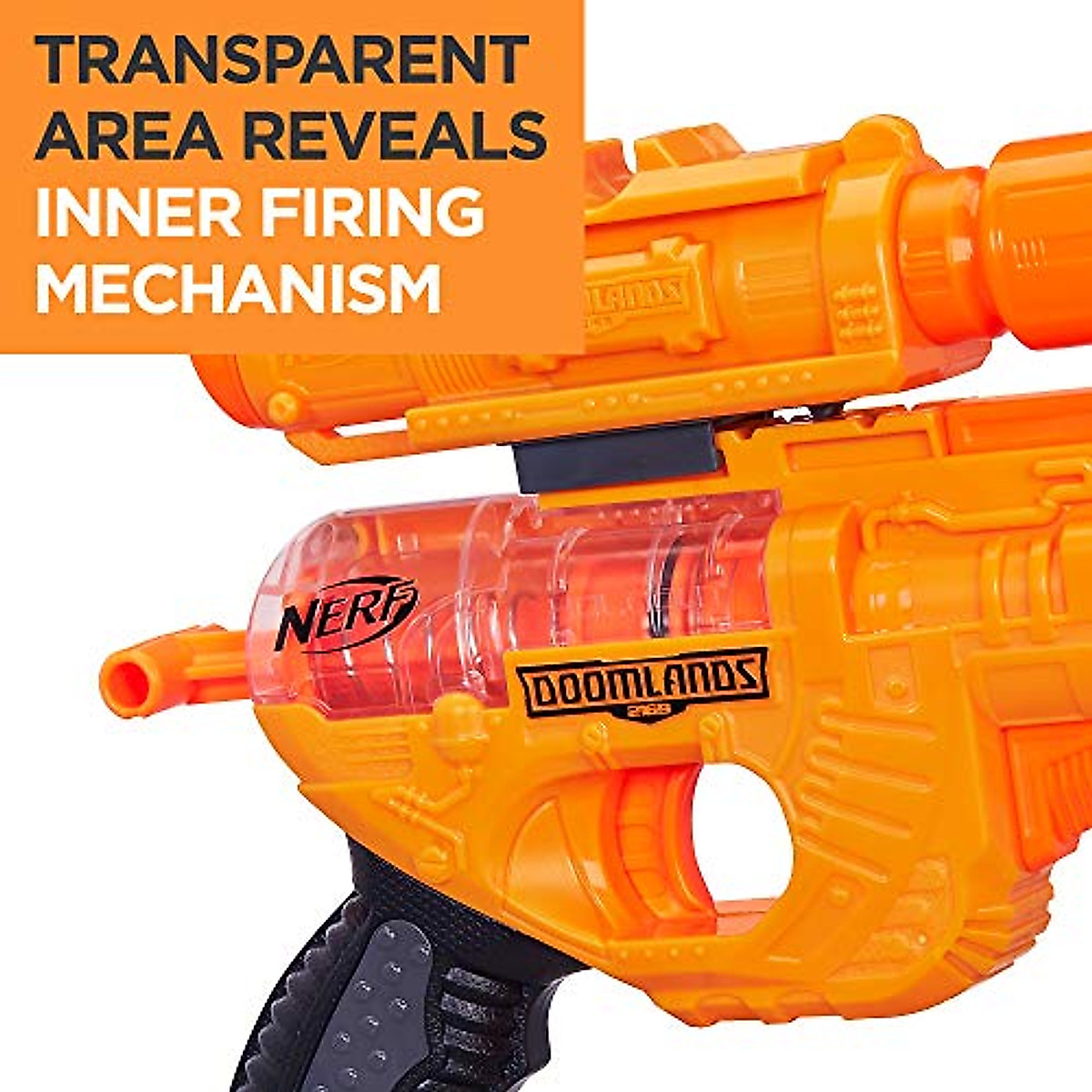 Nerf Holdout Doomlands Toy Blaster with Detachablex 40Mm & 2 Official Doomlands Elite Darts for Kids, Teens, & Adults