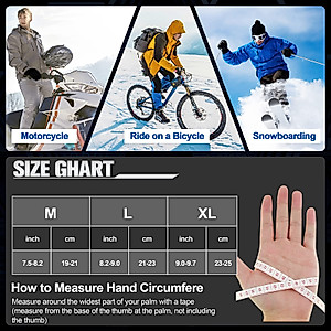 Xeitive -30℉ Winter Gloves Touchscreen Gloves Waterproof Thermal Gloves Ski Gloves for Men Women Running Cycling Outdoor Activities