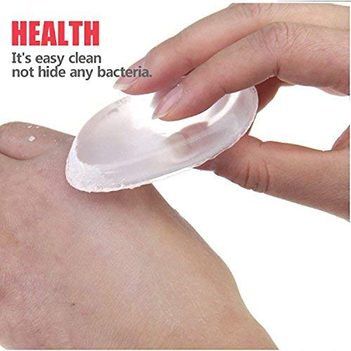 2 Pack Silicone Makeup Sponge [Washable] Premium Quality - Gel Foundation Makeup and Puff BB - Best Silisponge Cosmetic Beauty Tools Blender [Clear]