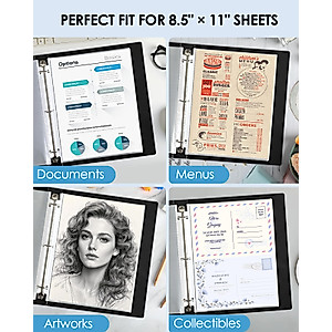 KTRIO Heavyweight Sheet Protectors 8.5 x 11 inch, 3 Mil Clear Page Protectors for 3 Ring Binder, Plastic Sleeves for Binders, Top Loading Paper Protector Letter Size, 30 Pack